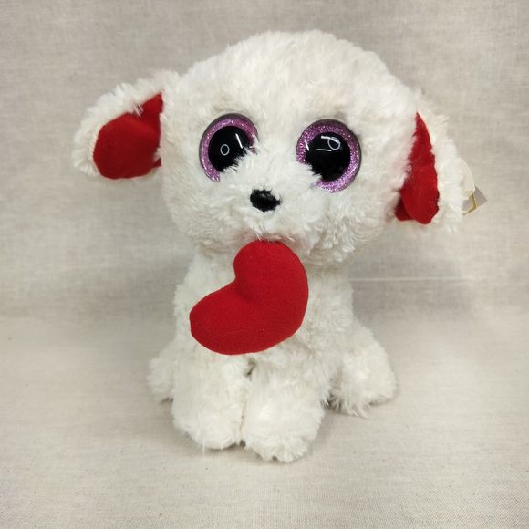 Ty | Toys | Ty Beanie Boos Honey Bun Poodle Red Heart Big Eyes 9 Bean ...